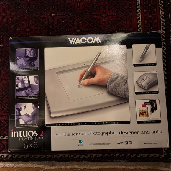 Other | Wacom Intuos 2 Platinum 6x8 Professional Graphics Tablet With ...